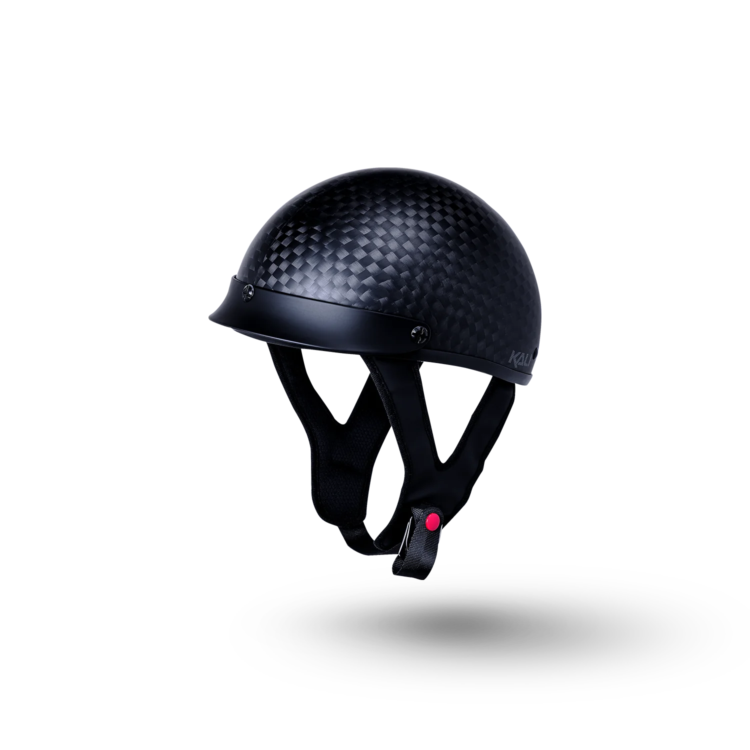 Kali Taz 2.0 Solid Matte Carbon Skull Cap Half Motorcycle Helmet